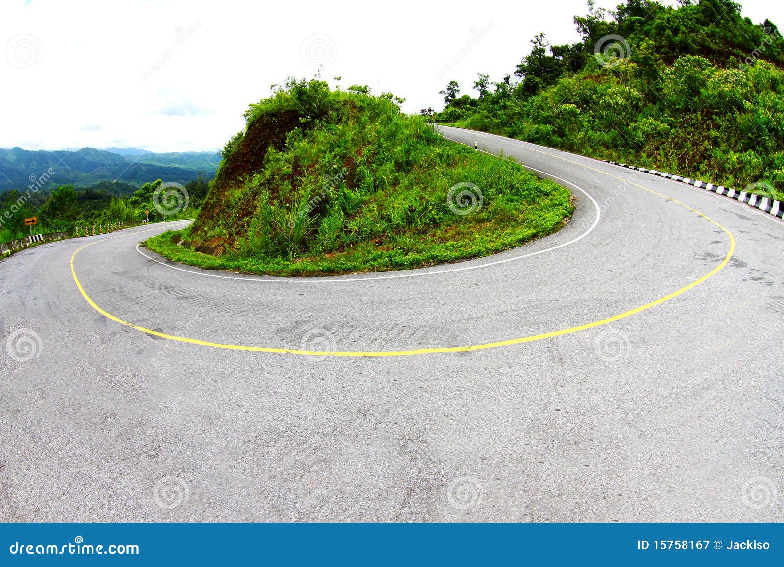 Sharp Curve Of Road Royalty Free Stock Photography - Image: 15758167