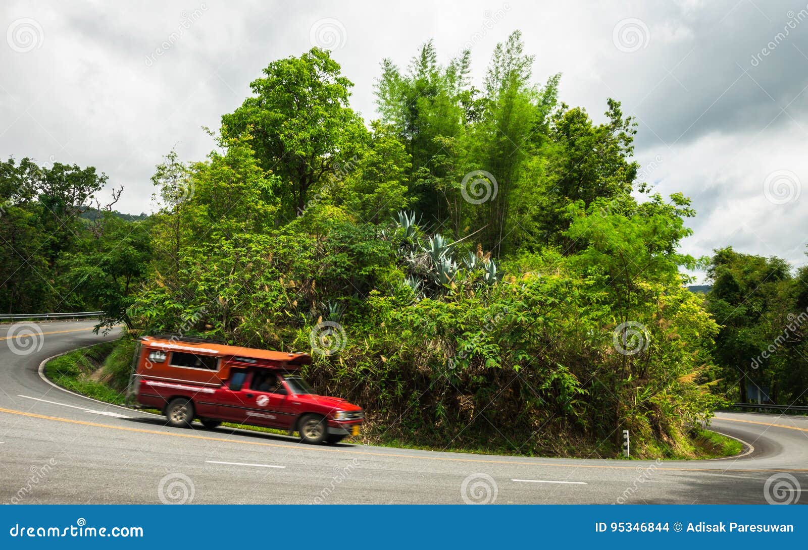Sharp curve way stock photo. Image of summer, bend, high - 95346844