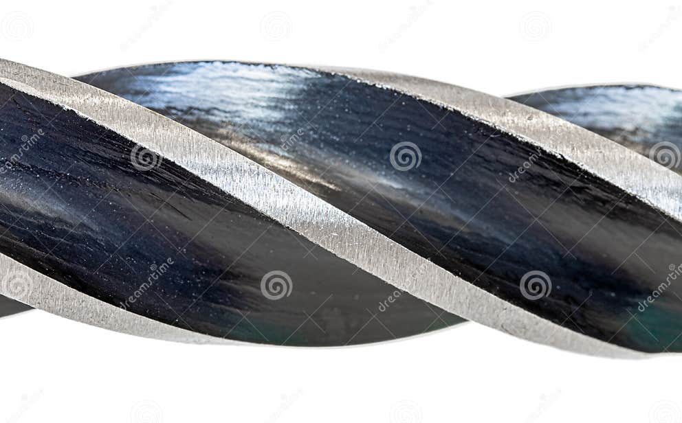 Sharp Cuts of Screw-threads on Wood Drill, Macro View. Stock Image ...