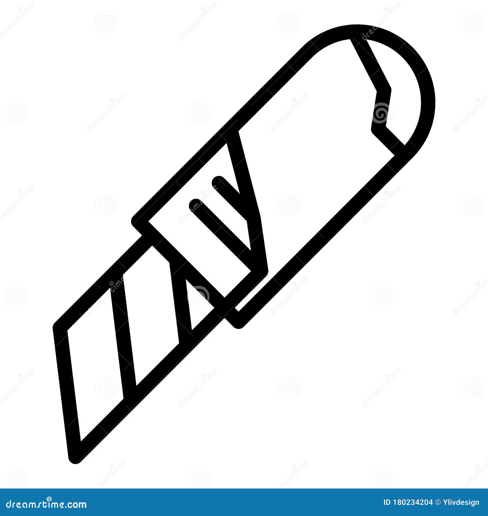 Sharp Cutter Icon, Outline Style Stock Vector - Illustration of black ...