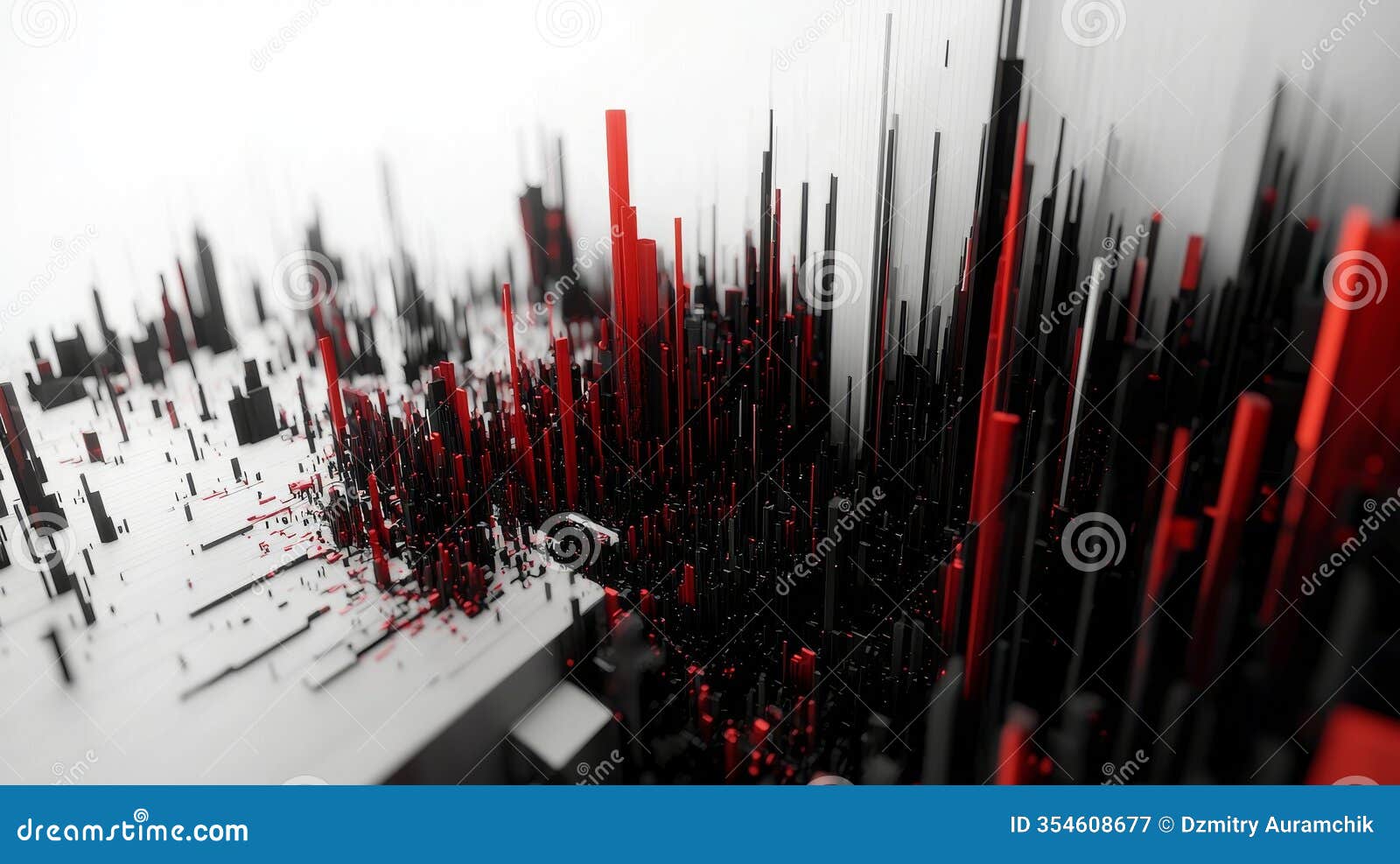 A Sharp 3D Illustration of a Financial Candlestick Chart with Clear ...