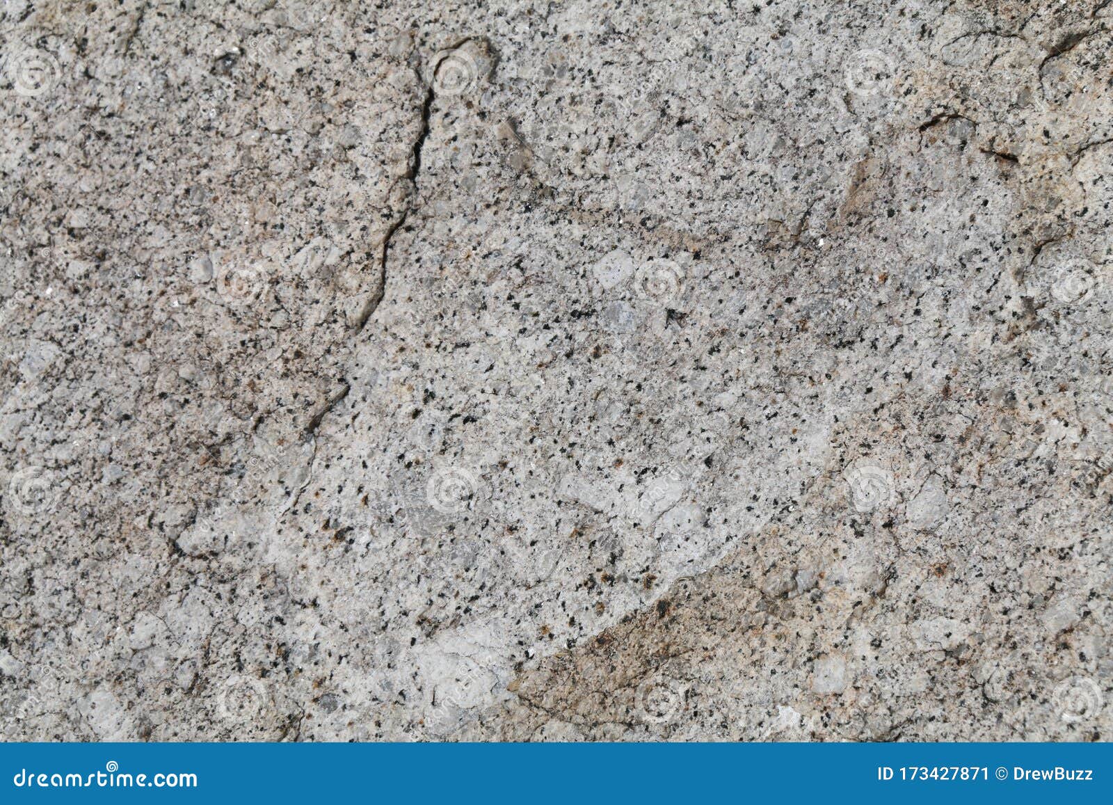 Sharp Detailed Close-up of Smooth Boulder Rock Formation in Nature ...