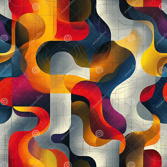 Sharp and Detailed Modern Abstract Geometric Pattern - Vibrant and ...