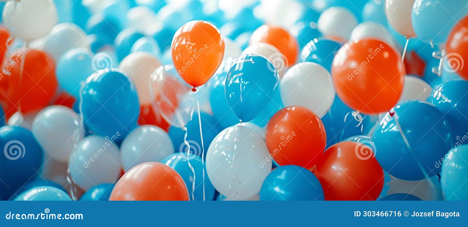 Sharp, Detailed Wide Scale Image Full of Many Blue, Orange and White ...