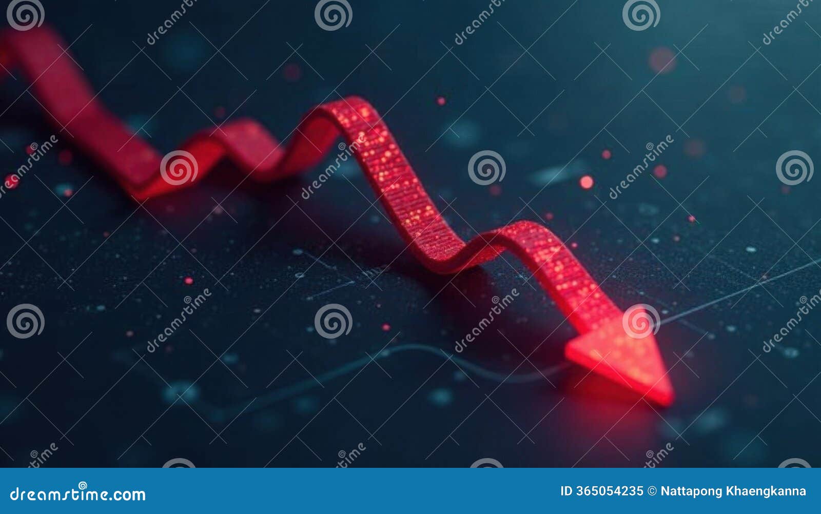 A Downward Sloping Graph Reflecting The Impact Of A Recession On A ...