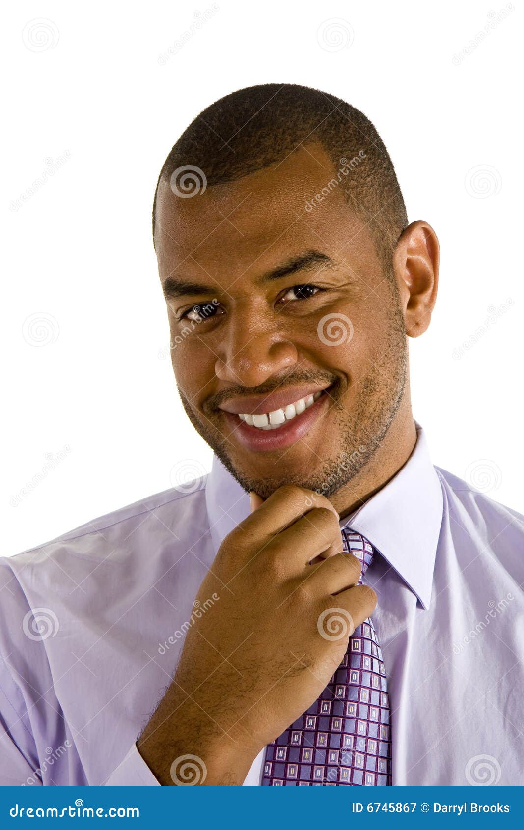 Sharp Dressed Black Man Hand On Chin Stock Image | CartoonDealer.com ...