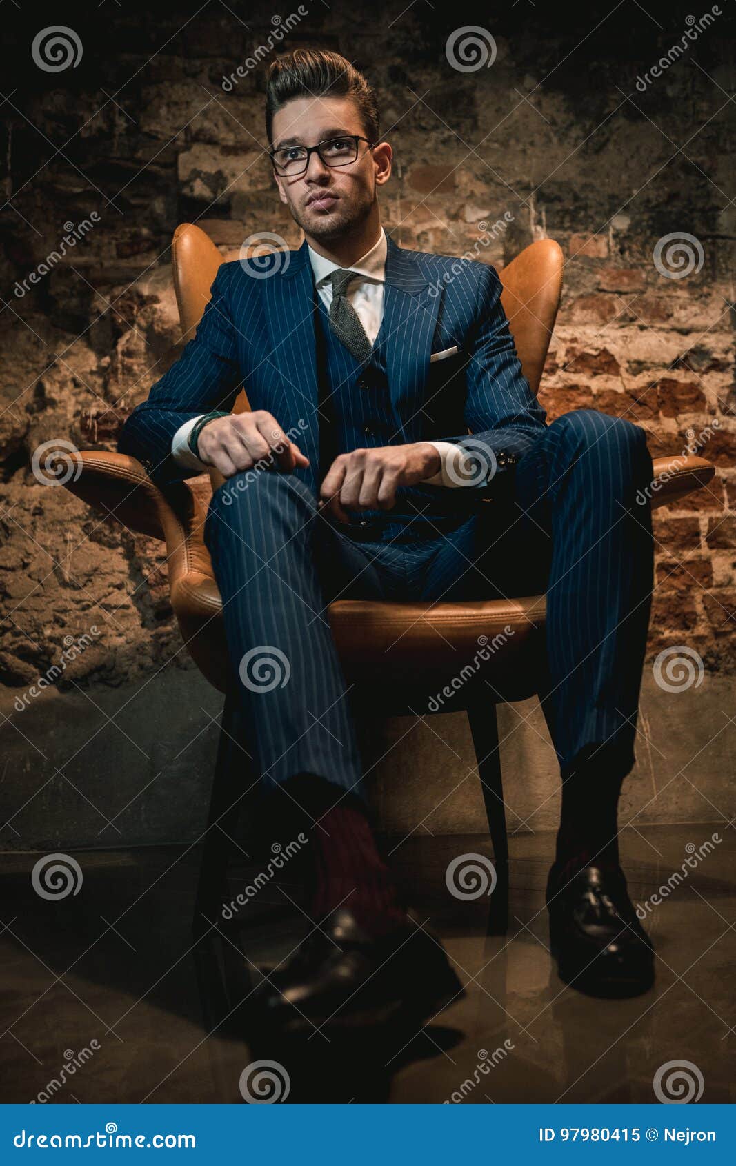 Sharp Dressed Dandy in a Chair Stock Image - Image of fashion, clothes ...