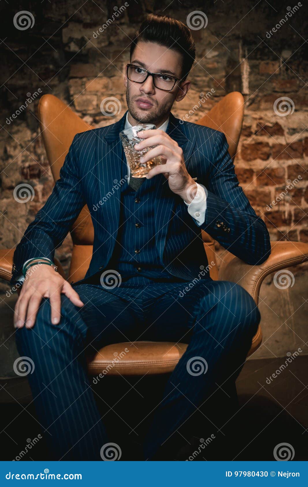 Sharp Dressed Dandy in a Chair Stock Photo - Image of people, fashion ...