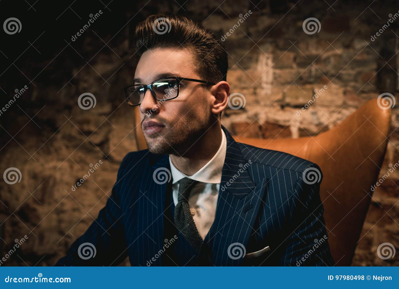 Sharp Dressed Dandy in a Chair Stock Photo - Image of gentleman, elite ...