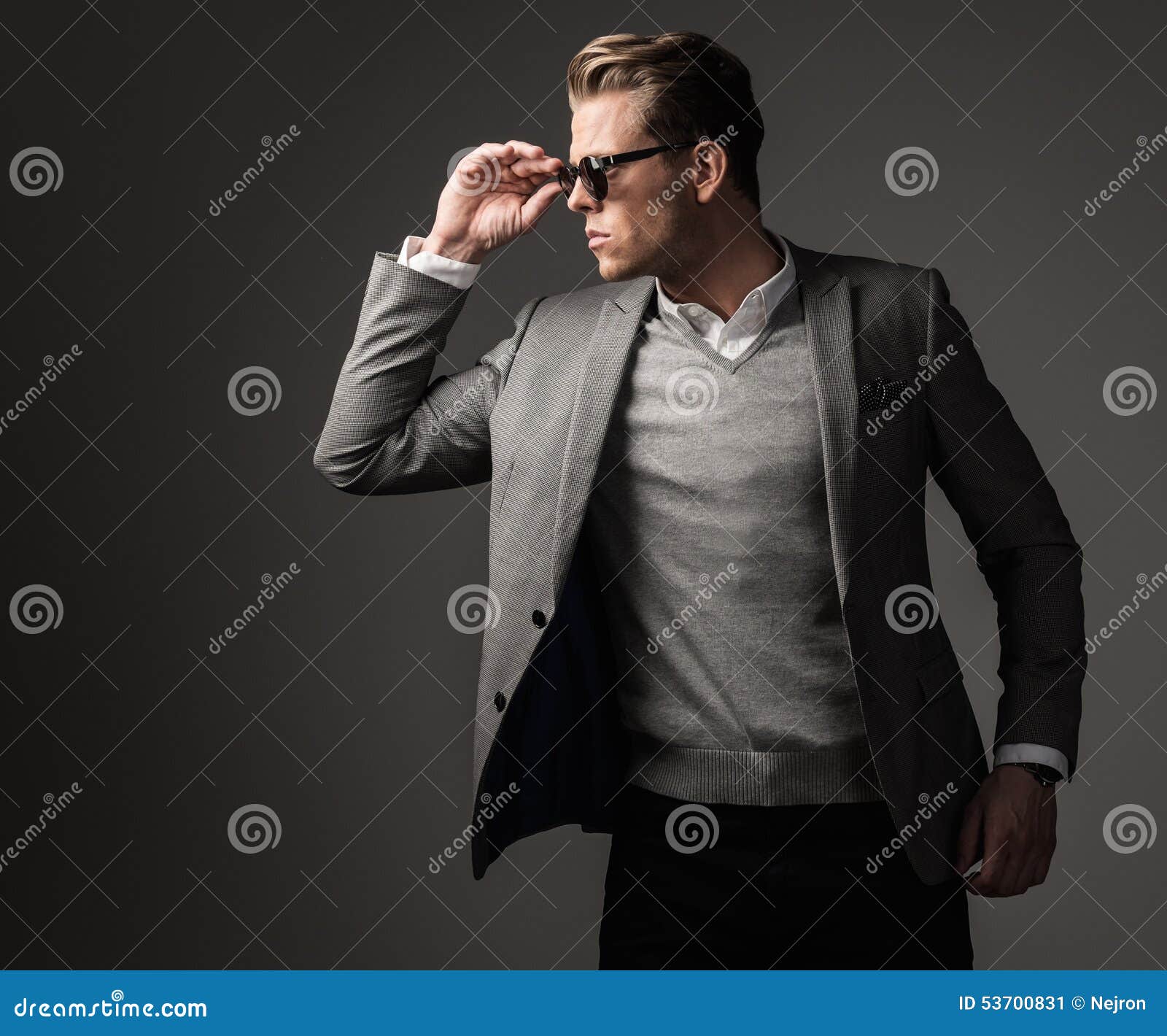 Sharp Dressed Fashionist Wearing Suit Stock Image - Image of adult ...