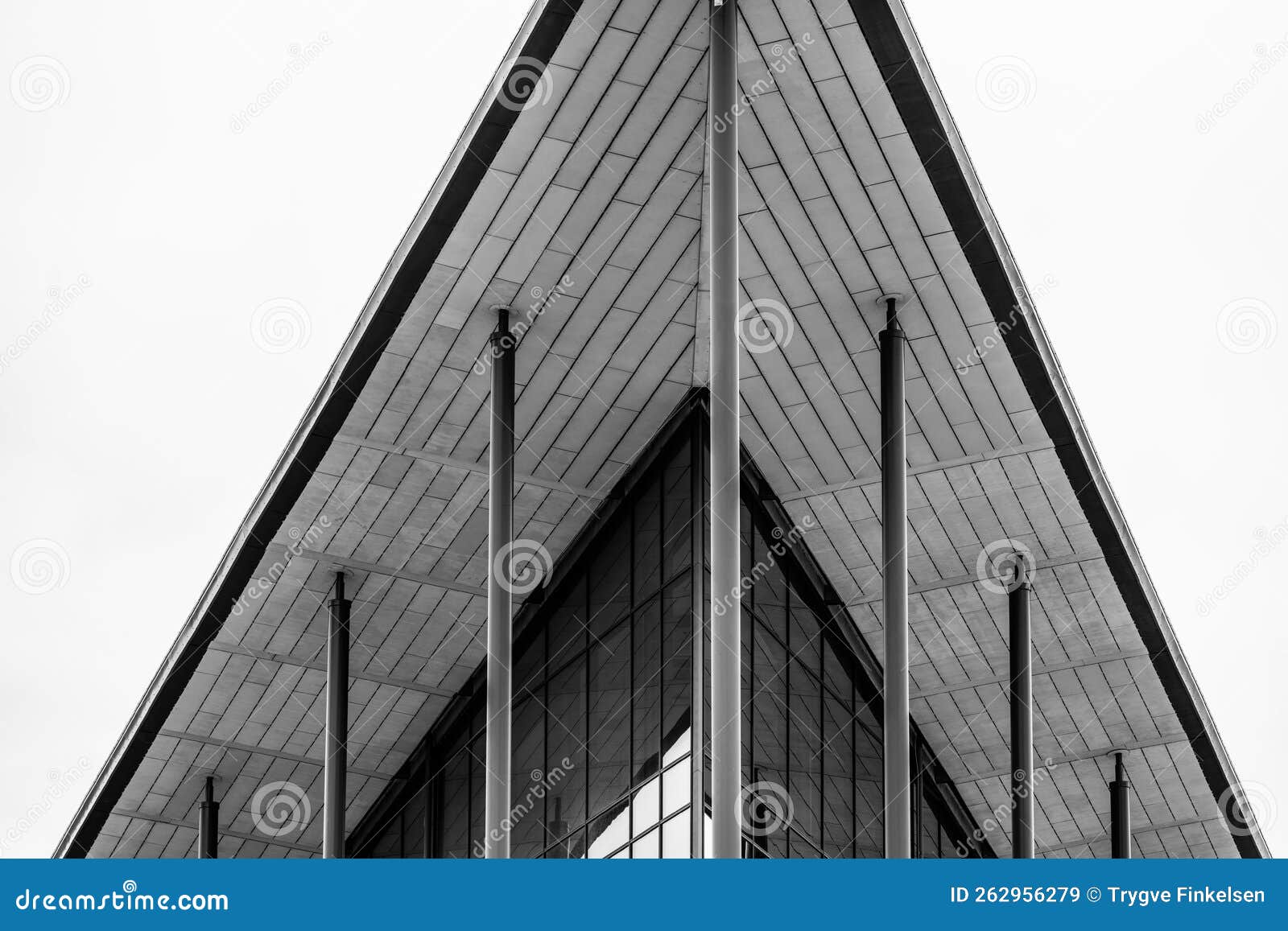Sharp Edge of a Modern Building.. Stock Image - Image of space, detail ...
