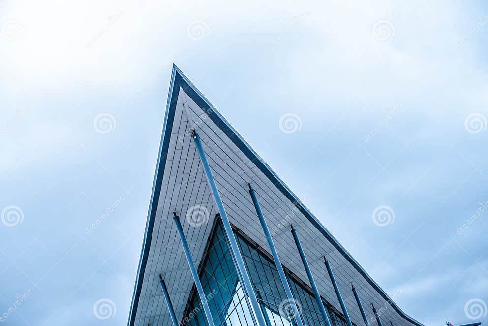 Sharp Edge of a Modern Building.. Stock Image - Image of house, window ...