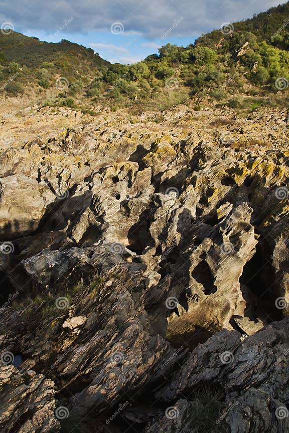 Sharp edge rocks stock photo. Image of interior, mertola - 23608800
