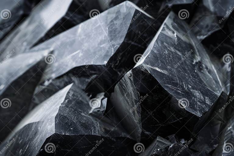 Sharp Edges and Angular Shapes of Black Marble in Close Up View ...