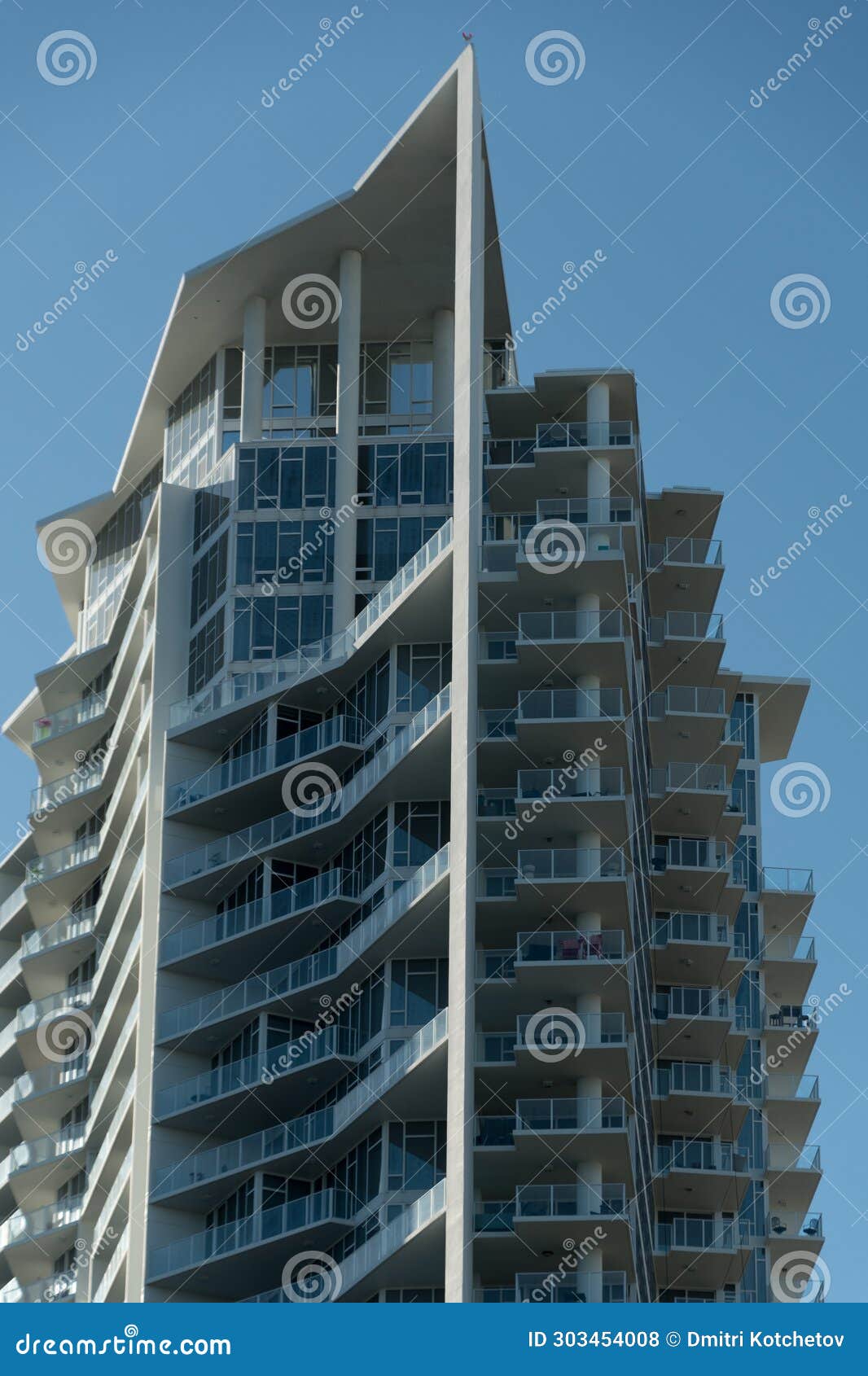 Sharp Edges of Modern Skyscraper on Bayshore Drive - 2 Stock Photo ...