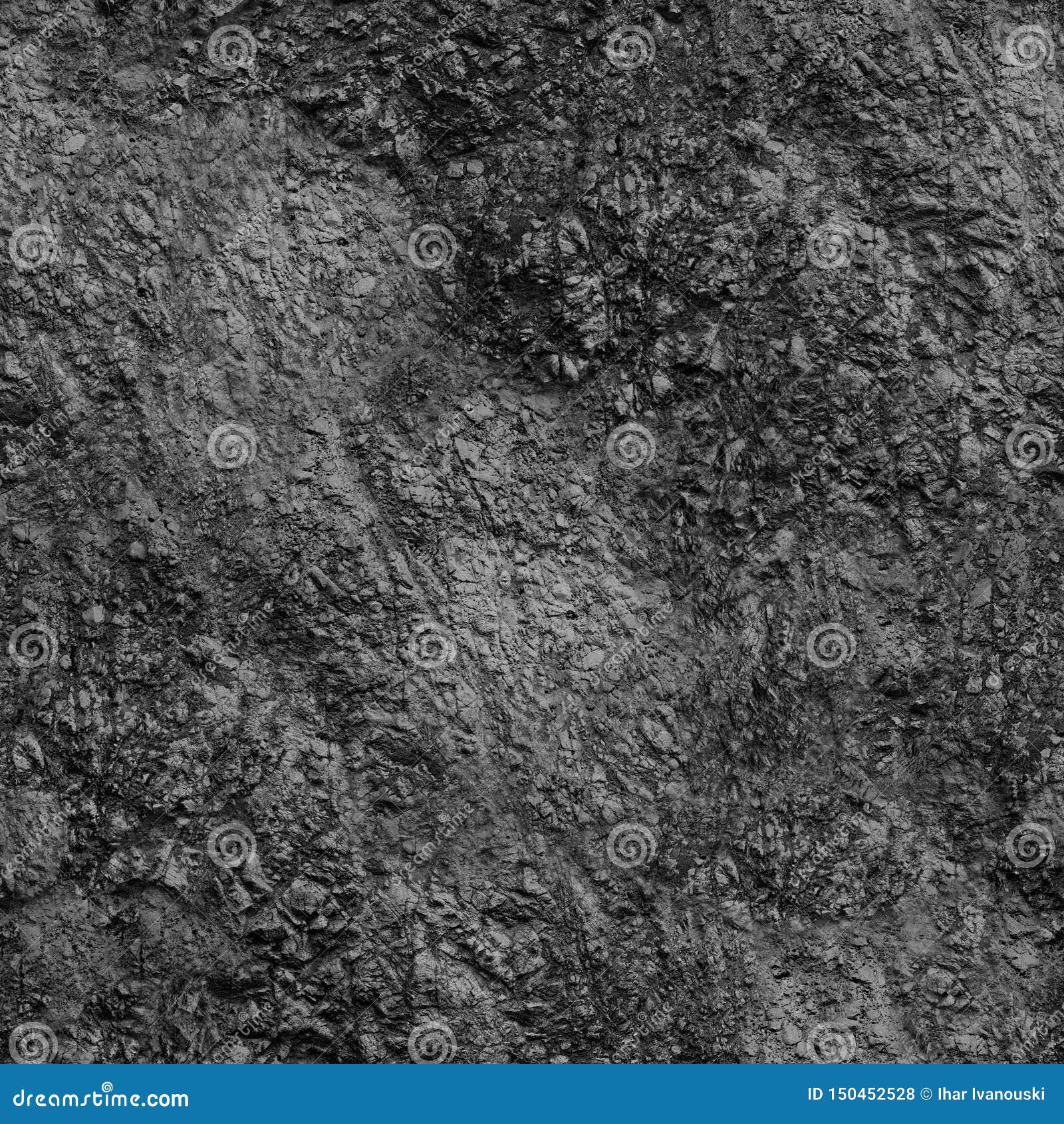 A Rocky Sharp Wall of Black Stone .Texture or Background Stock Photo ...