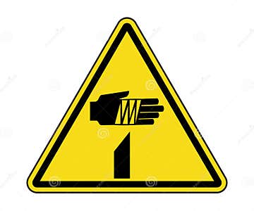 Sharp Element Warning Label. International Warning Sharp Element Hazard ...