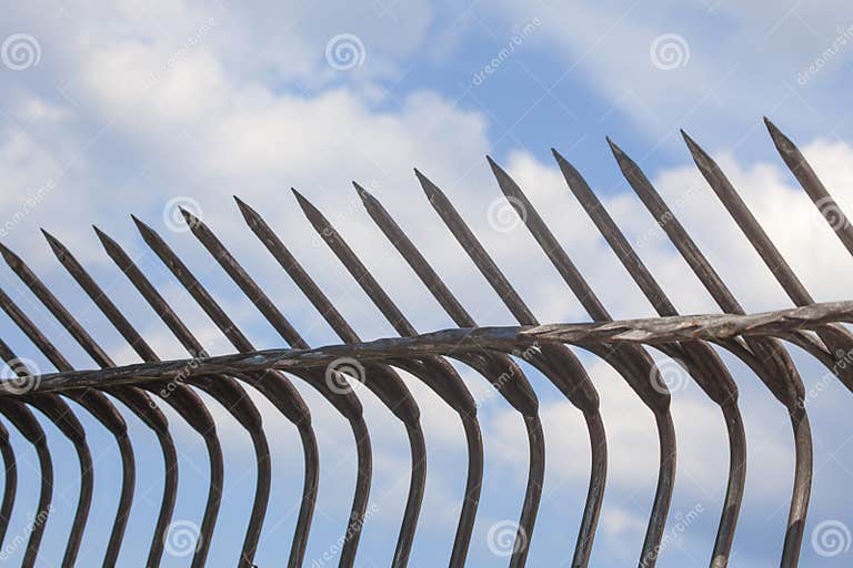 Sharp fence stock image. Image of metal, gate, detail - 88372201
