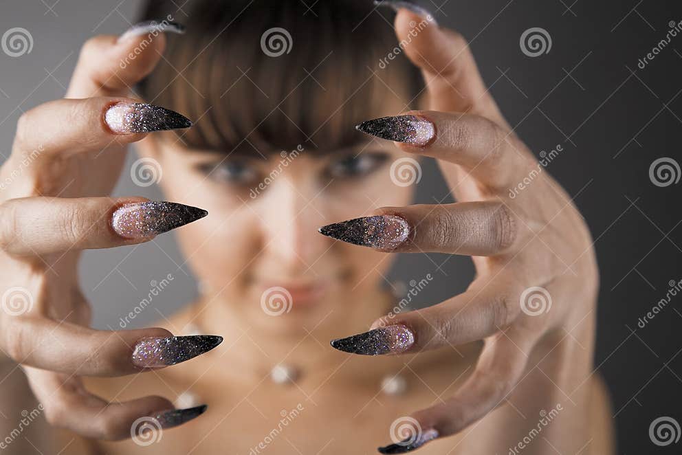 Sharp finger-nail stock image. Image of young, grasp - 16488947