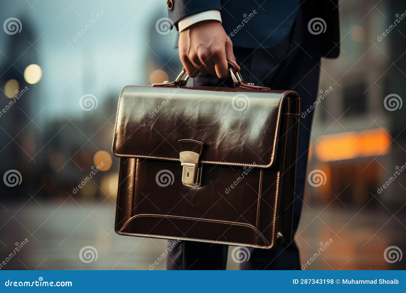 Sharp Focus on Executive Clutching Sleek Briefcase, Epitomizing ...