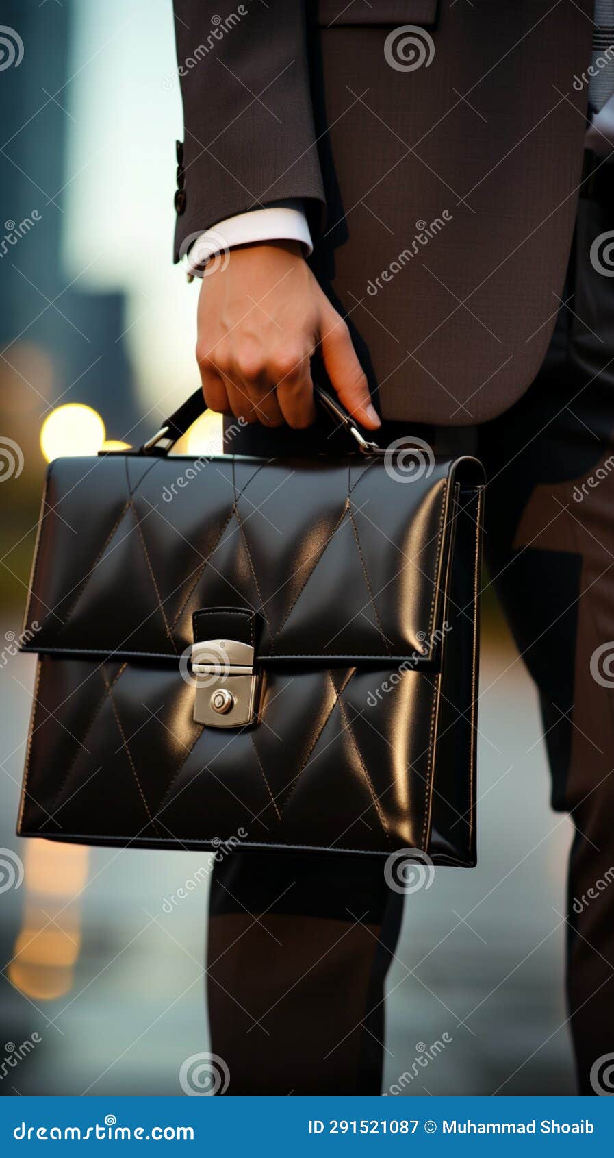 Sharp Focus on Executive Clutching Sleek Briefcase, Epitomizing ...