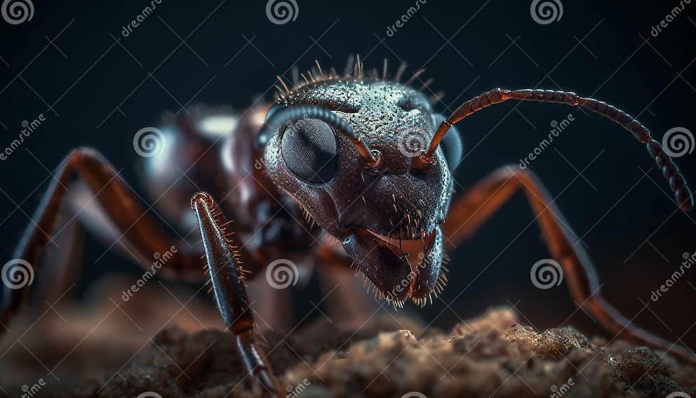 Sharp Focus on Small Fly Hairy Leg Generated by AI Stock Illustration ...