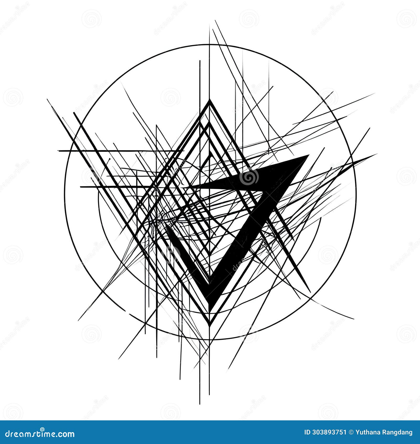 Sharp Geometry, Solid White Background. Stock Illustration ...