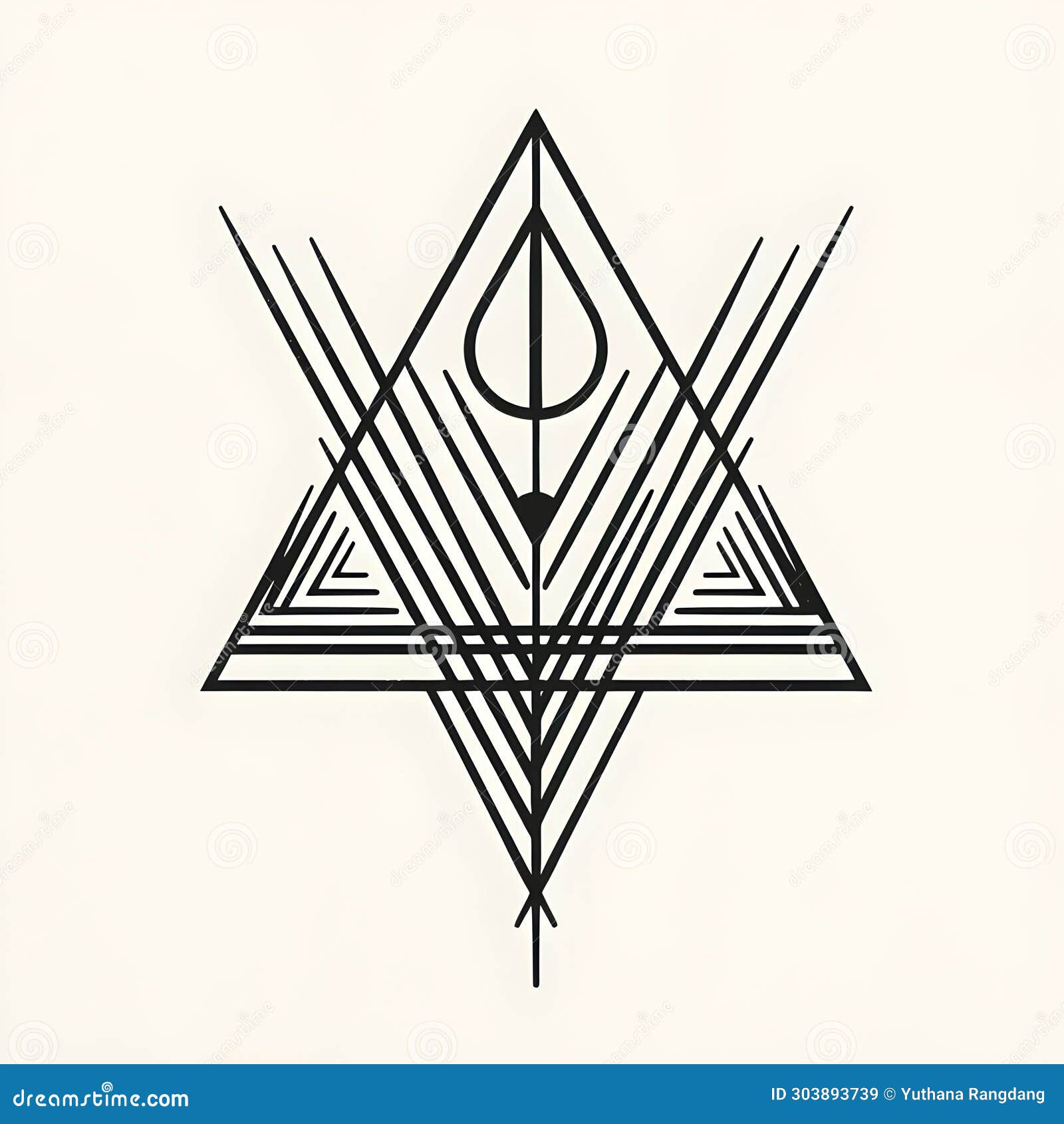 Sharp Geometry, Solid White Background. Stock Illustration ...