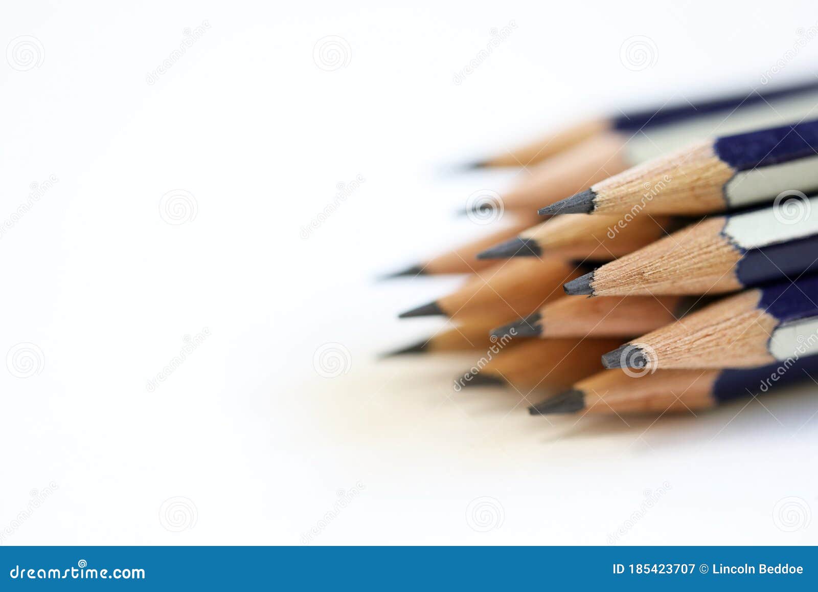 Sharp Graphite Lead Pencils in Various Compositions and Arrangements ...