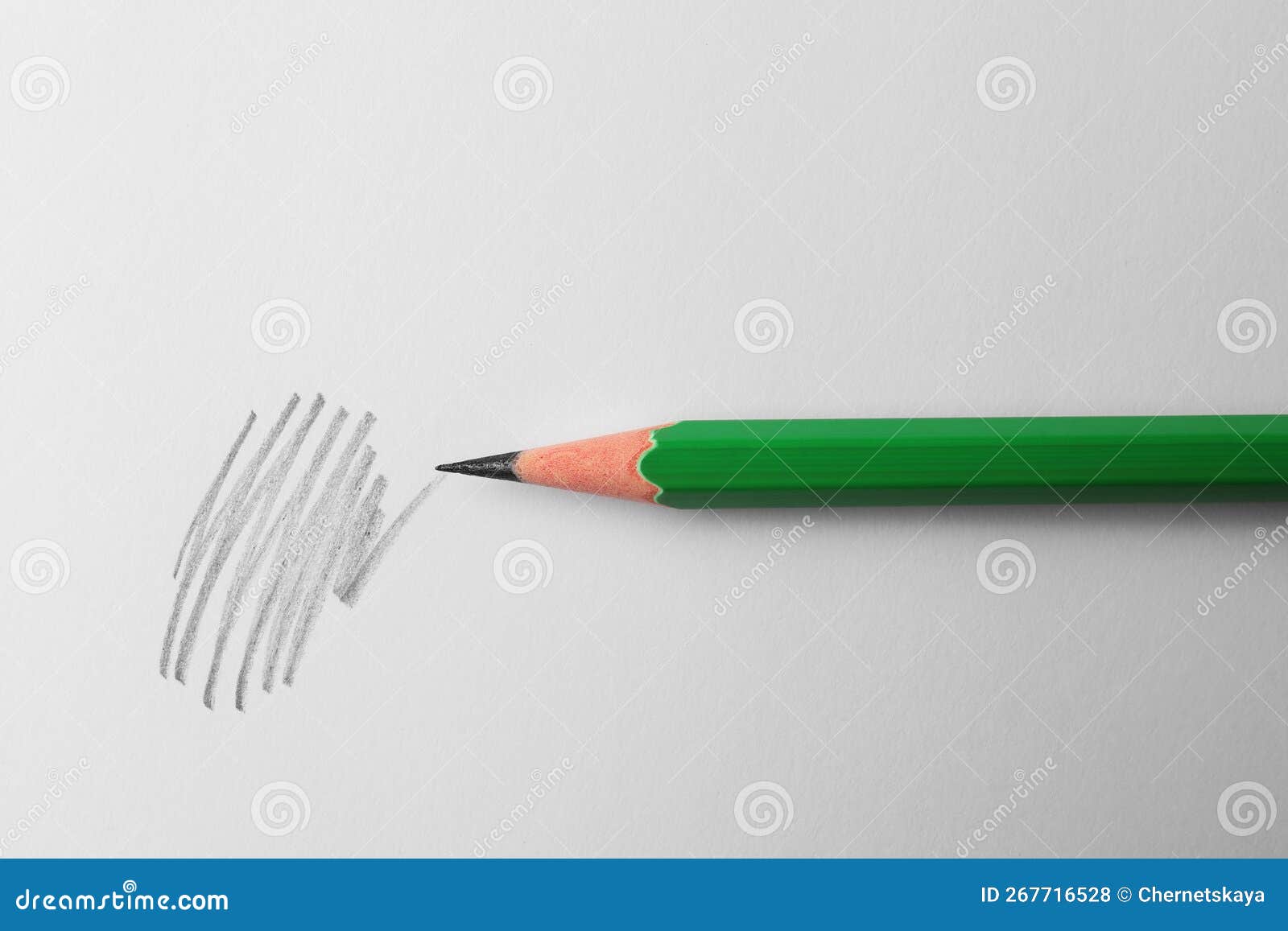 Sharp Graphite Pencil and Hand Drawn Scribble on White Sheet of Paper ...