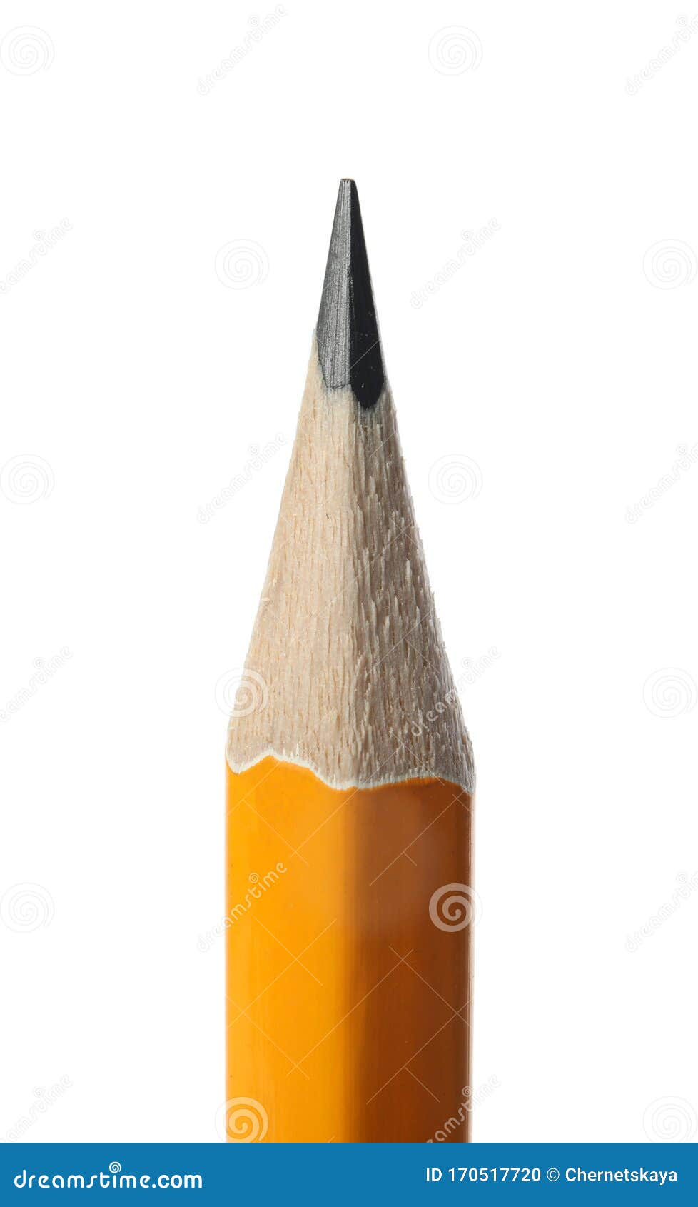 Sharp Graphite Pencil Isolated on White Stock Photo - Image of sharp ...