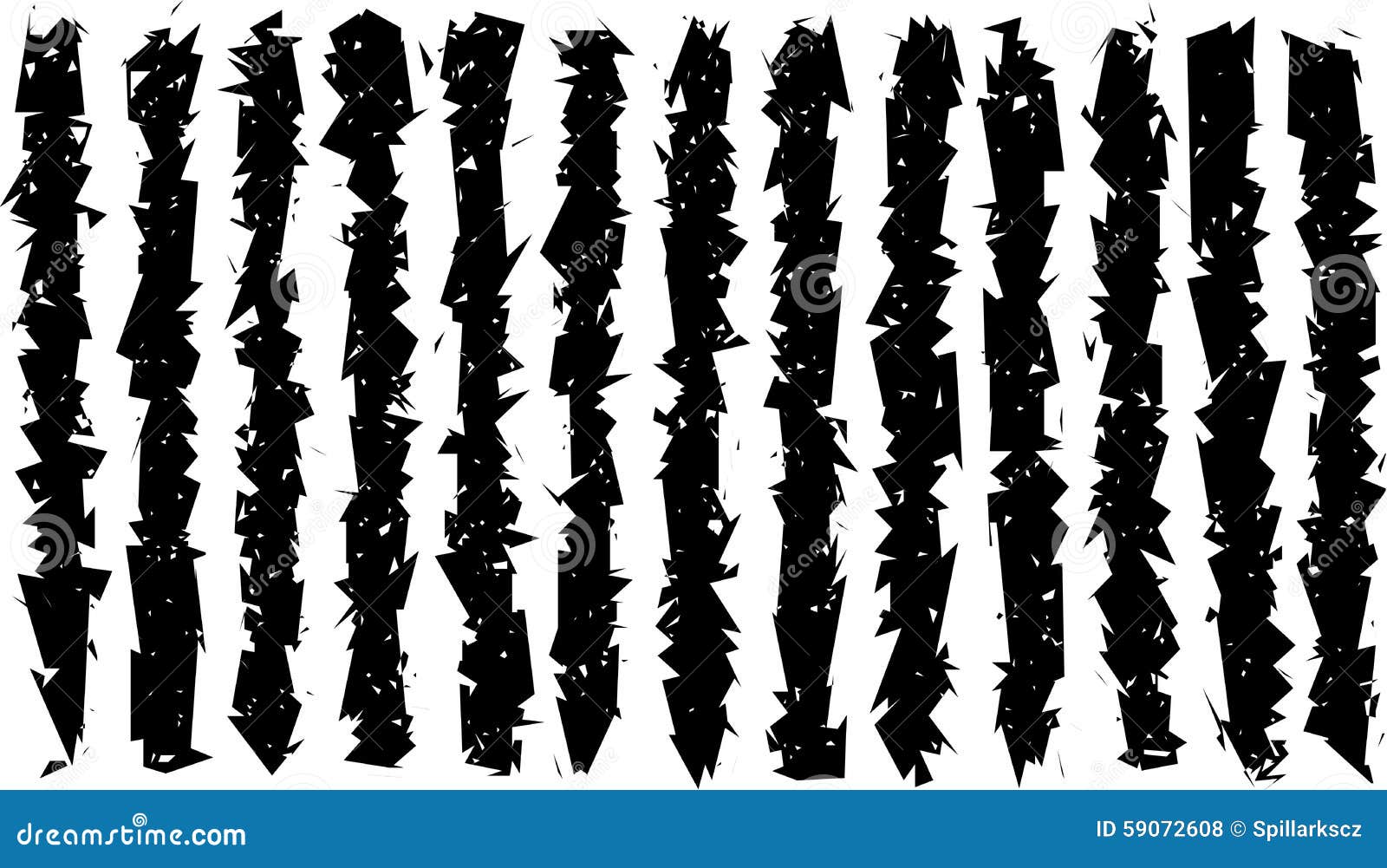 Sharp Grunge Irregular Black Lines Pattern Over White Stock Vector ...