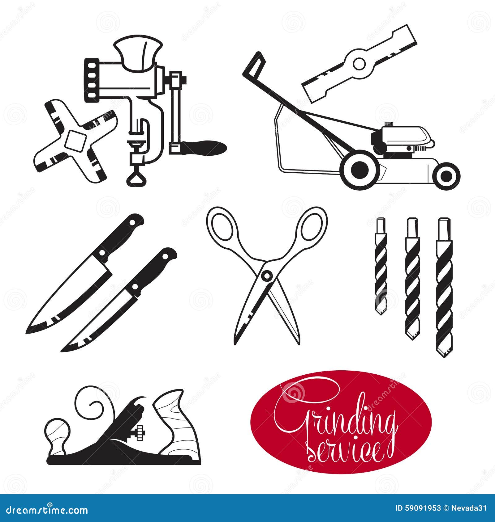 Sharp hand tools and gear stock illustration. Illustration of machine ...