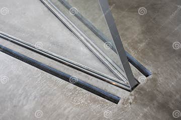Sharp Internal Corner of Glass Curtain Wall and Windows Stock Photo ...