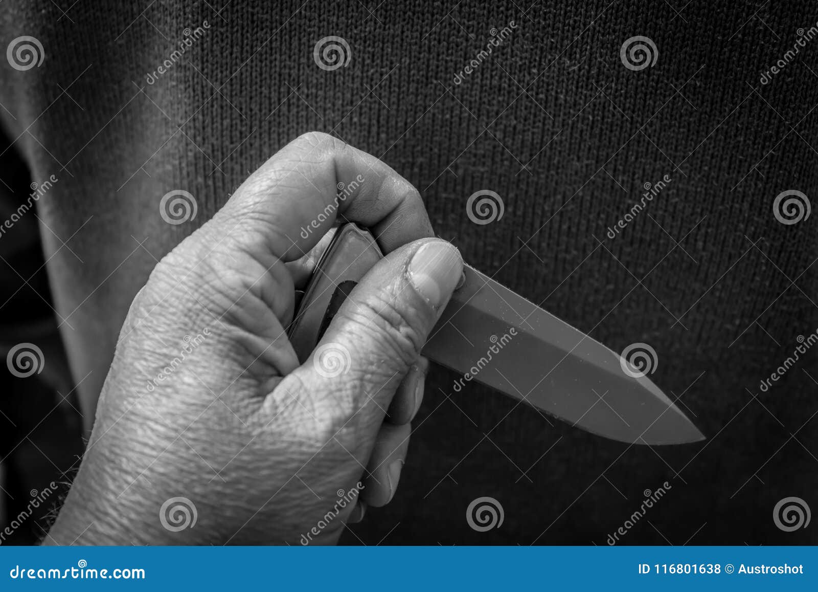 A Sharp Jackknife in Back of a Mans Rear Stock Photo - Image of ...
