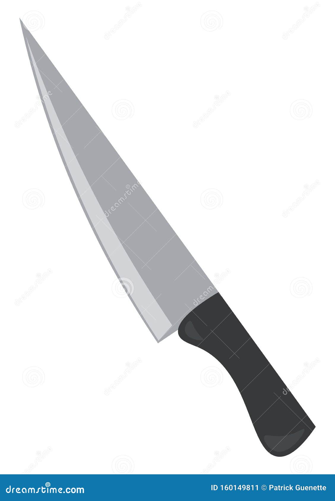 A Sharp Kitchen Knife Vector or Color Illustration Stock Vector ...