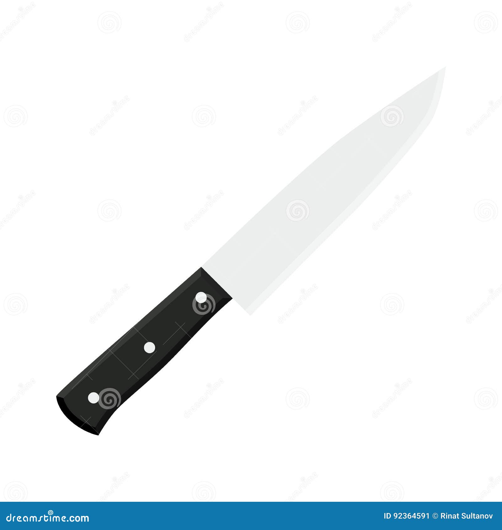 Sharp Knife for Chef Kitchen, Tool for Cutting Meat Stock Vector ...