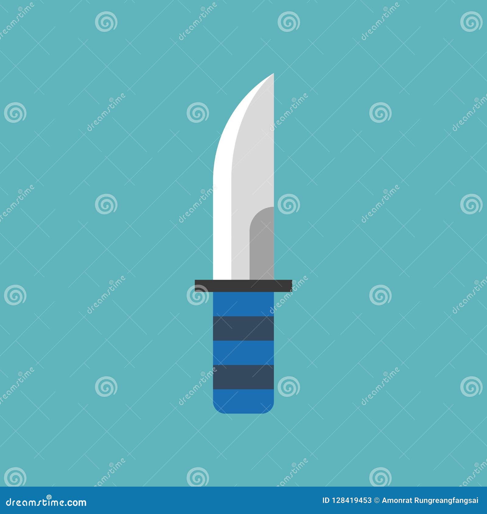 Sharp Knife Icon, Flat Design Vector Illustration Stock Vector ...