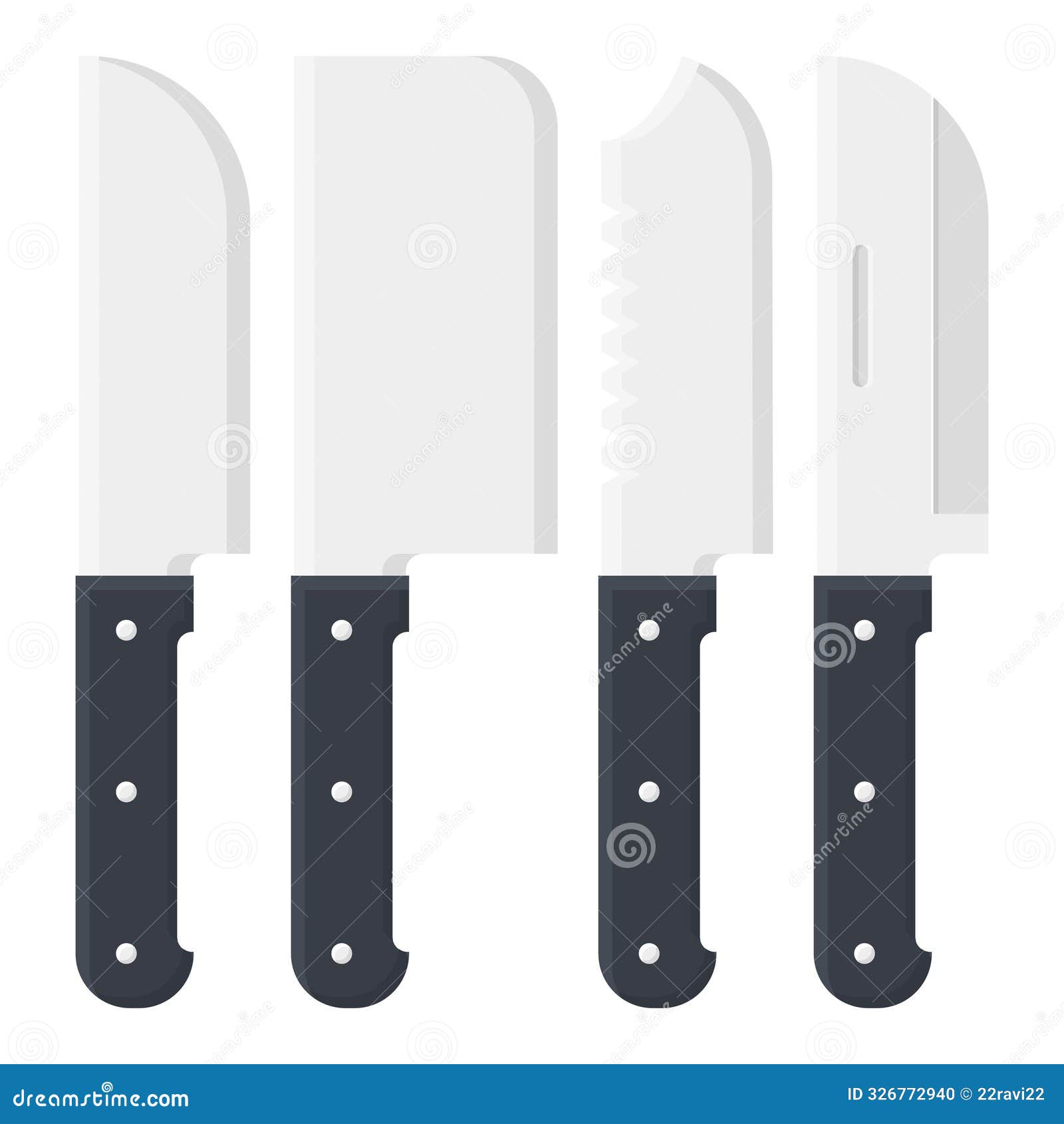 Sharp Knife Icon Set stock illustration. Illustration of silverware ...