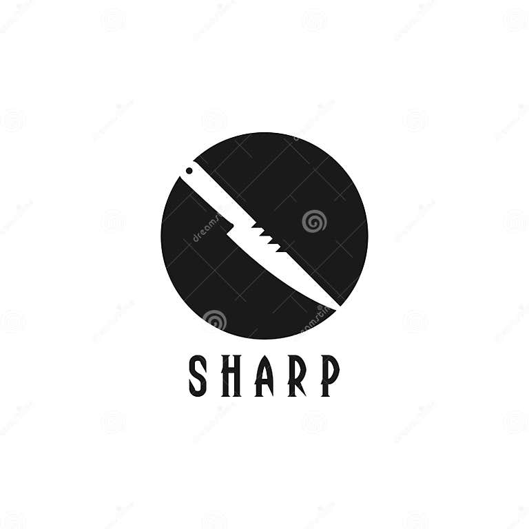 Sharp Knife Logo Design Template Vector Illustration Stock Vector ...