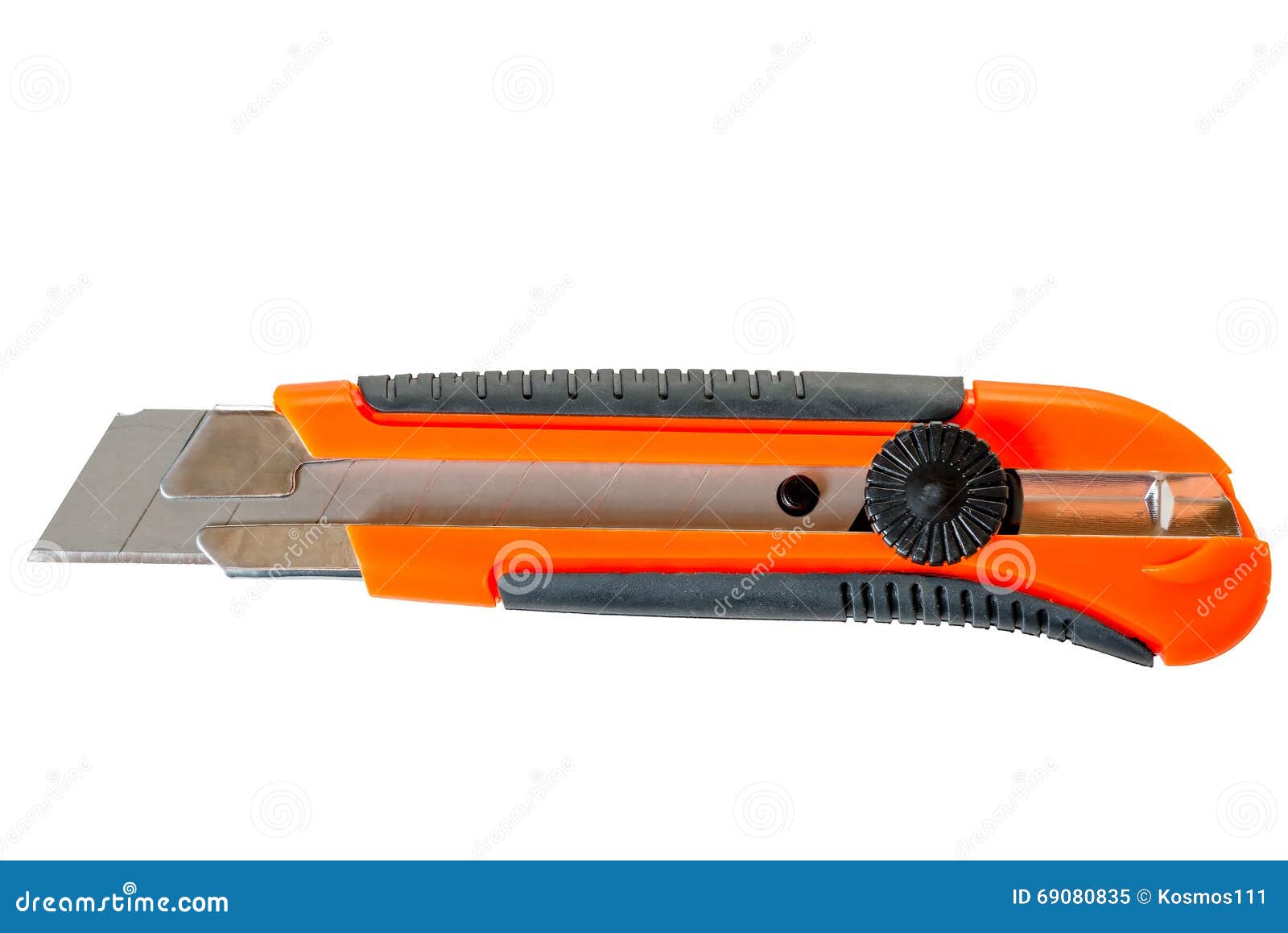 Sharp Knife Office Orange Isolated Stock Image - Image of plastic ...