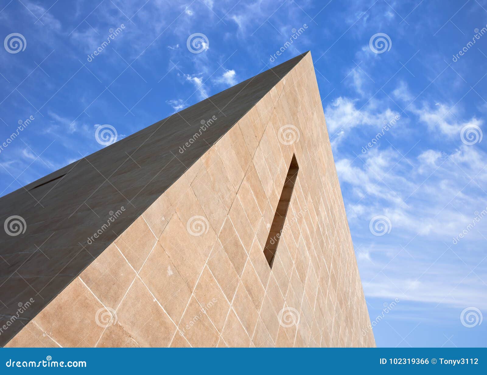 Sharp Lines from Modern Architecture Against a Blue Sky Stock Photo ...