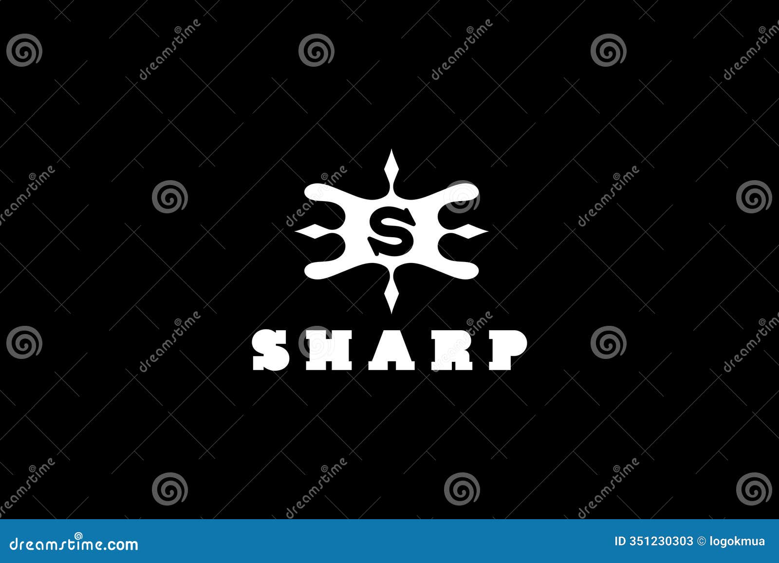 Sharp Logo Design with Letter S Stock Vector - Illustration of vensel ...