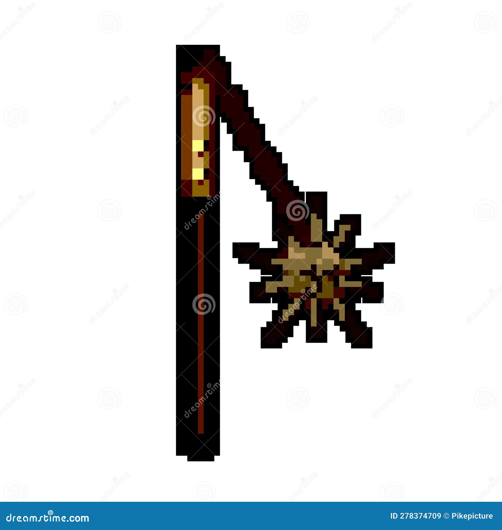 Sharp Medieval Weapon Game Pixel Art Vector Illustration Stock Vector ...