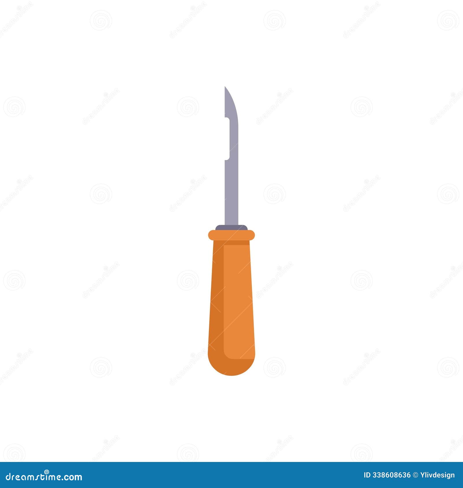 Sharp Metal Awl with Wooden Handle for Sewing Leather Stock Vector ...