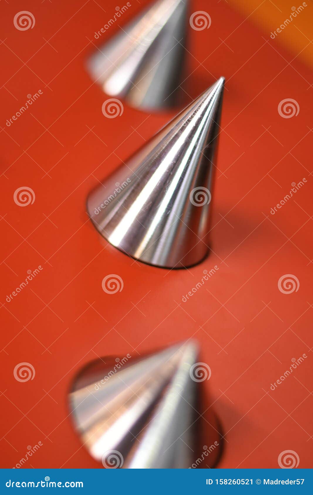 Sharp Metal Spikes on Red Background Stock Image - Image of spike ...