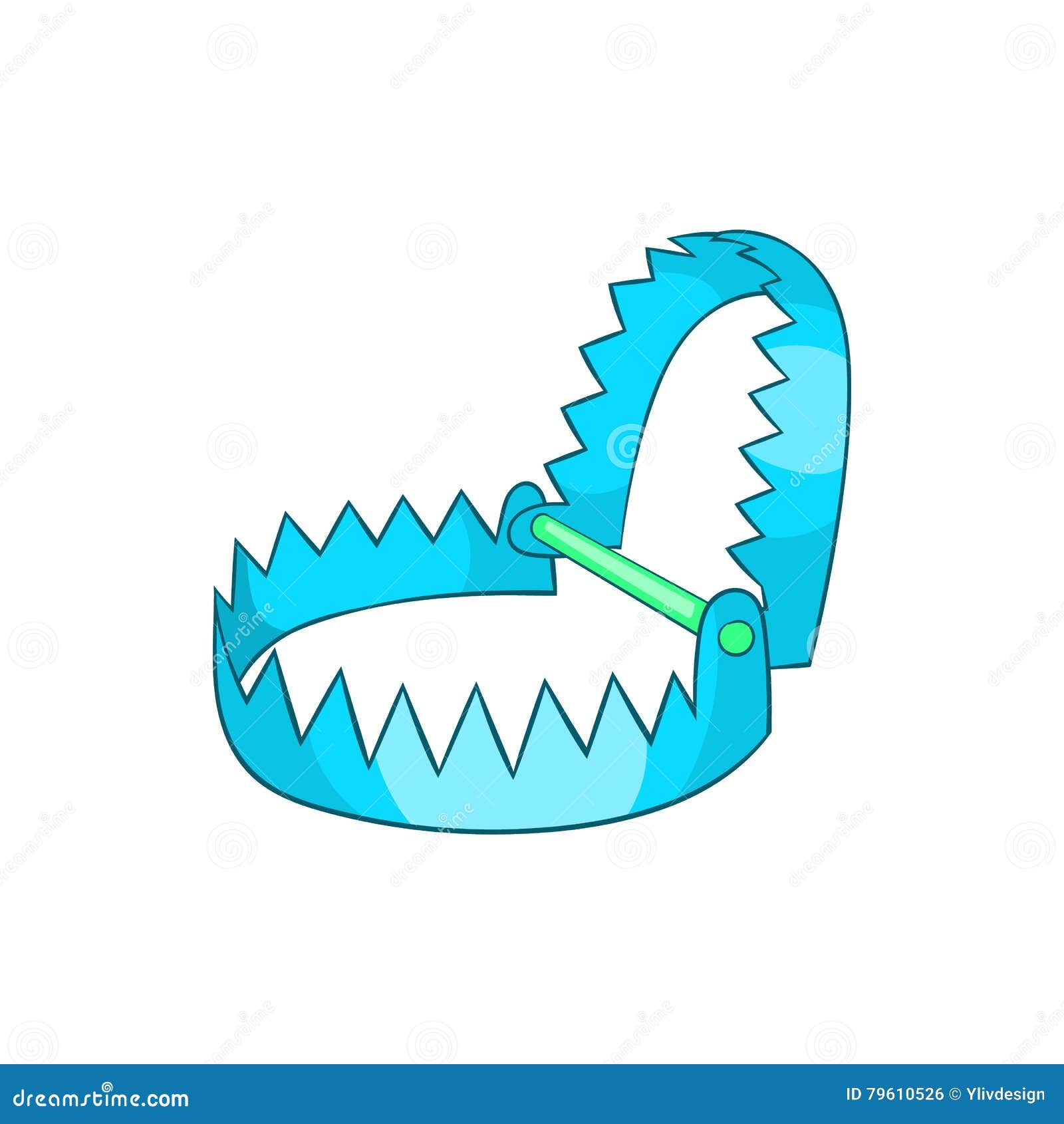 Sharp Metal Trap Icon, Cartoon Style Stock Vector - Illustration of ...