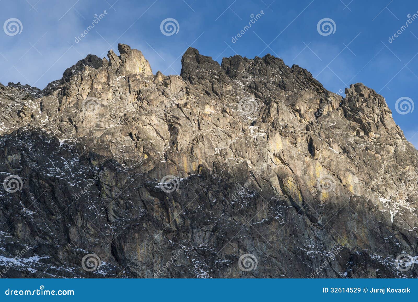 Sharp mountain edge stock image. Image of mountain, blue - 32614529