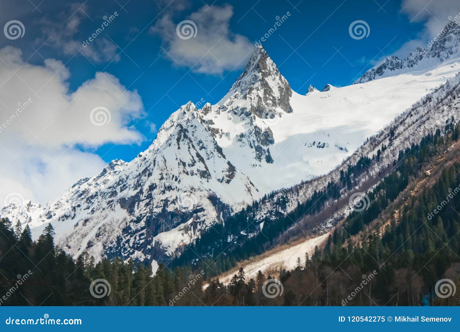 A sharp mountain peak. stock image. Image of glacier - 120542275