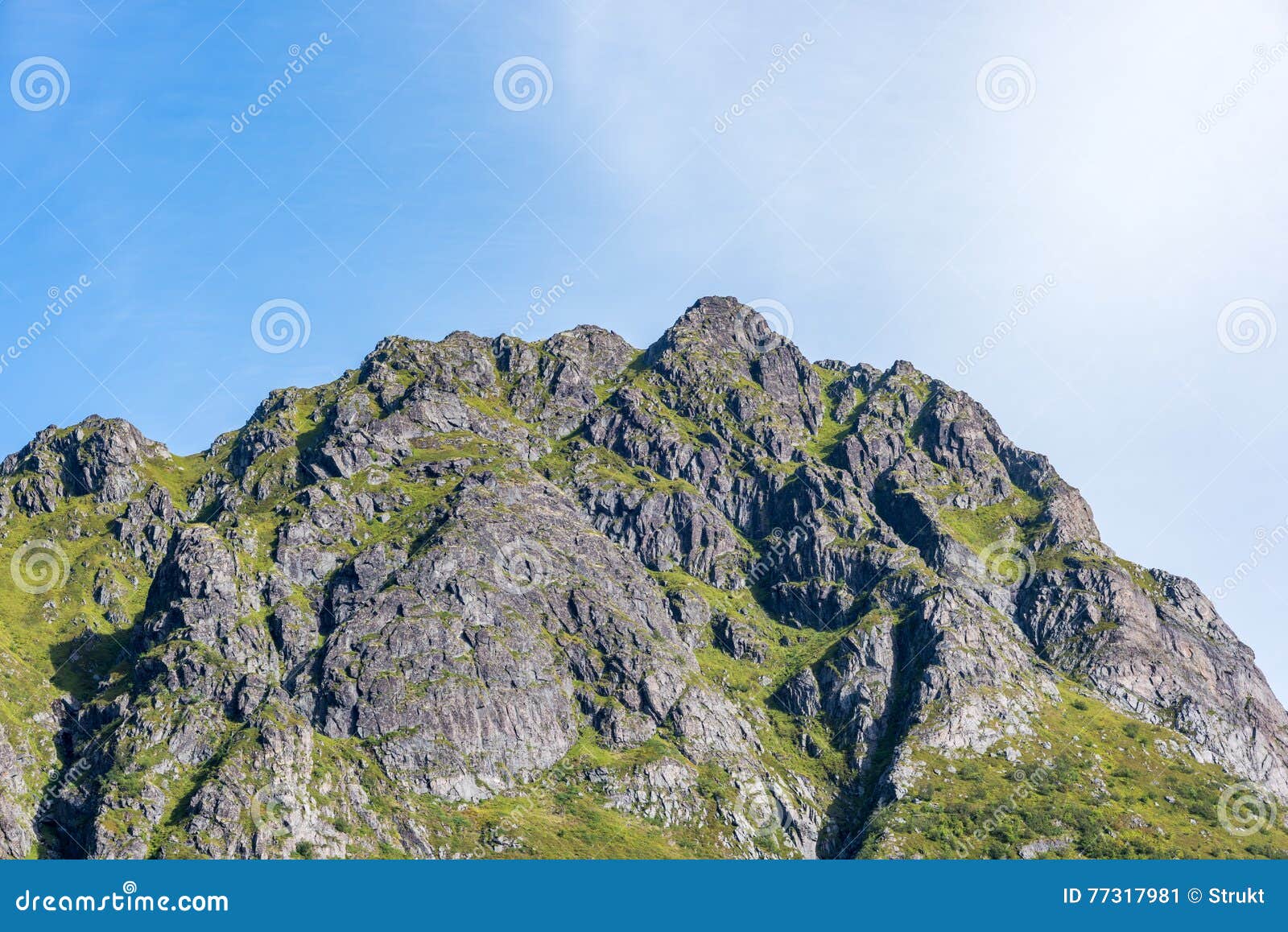 Sharp Mountain Peaks in Norway. Stock Image - Image of national ...
